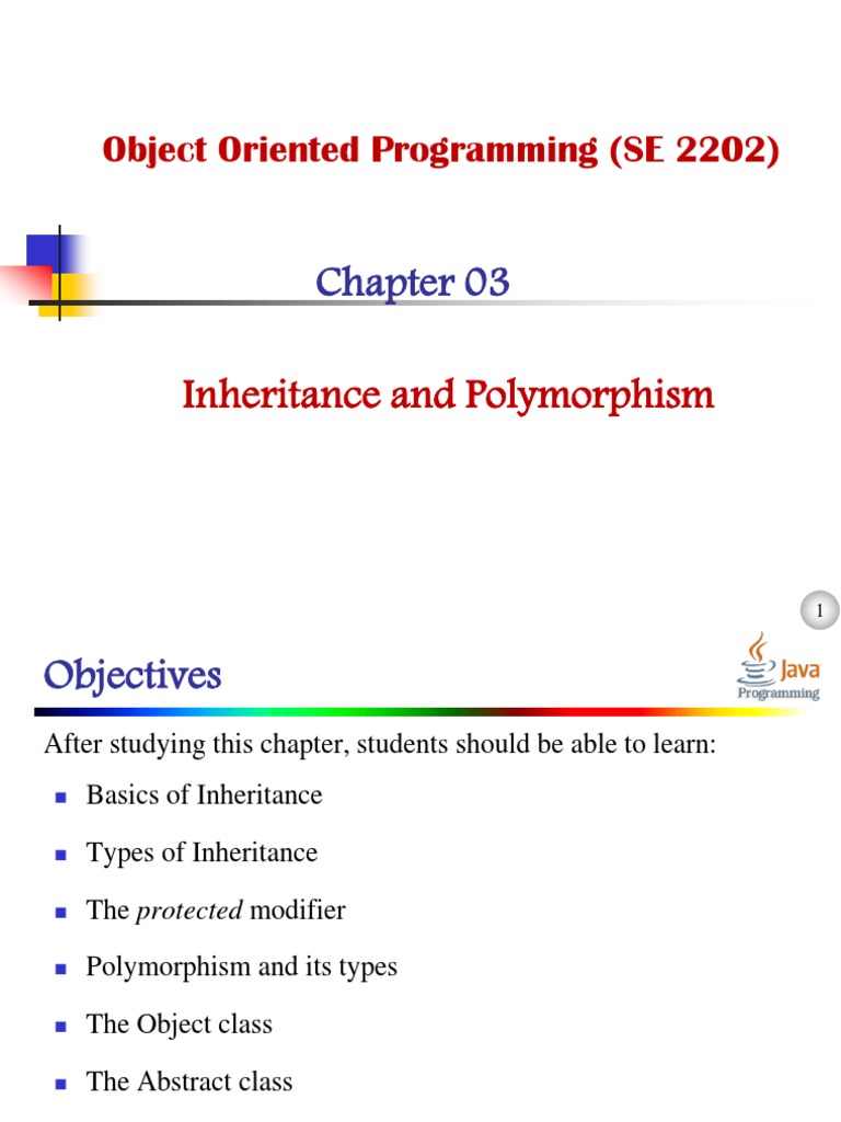 Chapter03 Inheritance And Polymorphism Pdf Inheritance Object Oriented Programming