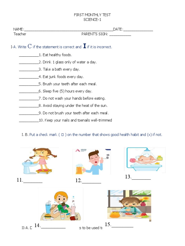 First Monthly Test - Science-1 | PDF | Laptop | Personal Computers
