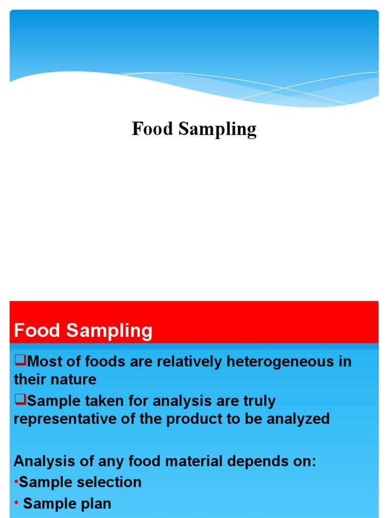 PFA - Lecture 2 Food Sampling | Download Free PDF | Standard Deviation ...