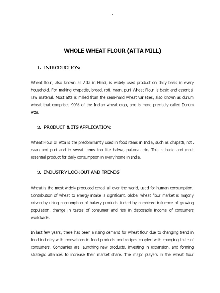 Whole Wheat Flour | PDF | Wheat | Flour