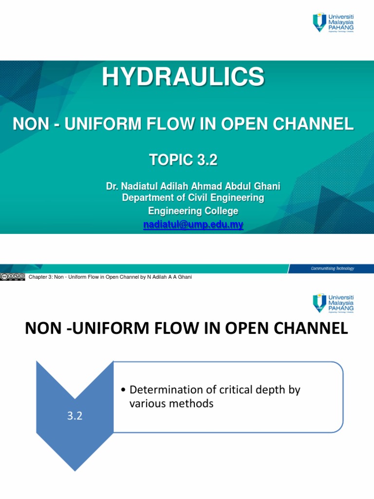 BAA2723 - Hydraulic - Topic 3.2 (Non-Uniform Flow) | PDF | Technology ...