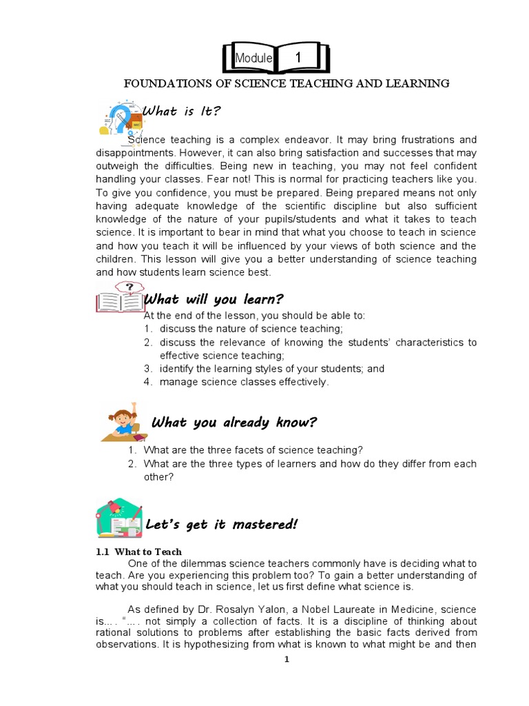What Is It?: Foundations of Science Teaching and Learning | PDF ...