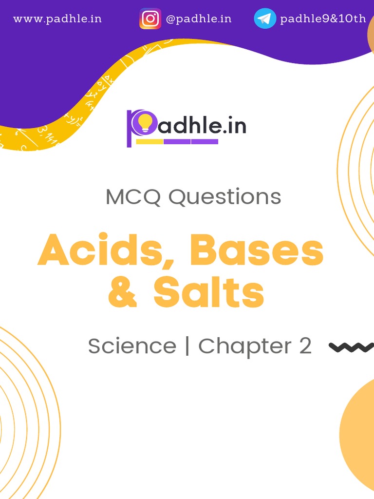 Chapter-2 Acids, Bases and Salts MCQs | PDF | Acid | Sodium Hydroxide