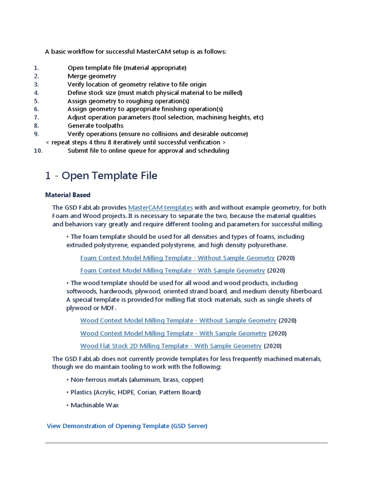 Workflow For MasterCAM Setup | PDF | Cartesian Coordinate System ...