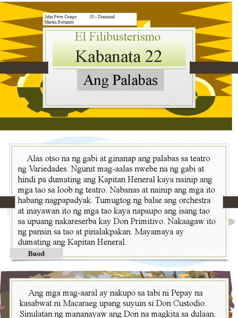 EL Filibusterismo Kabanata 22 | PDF