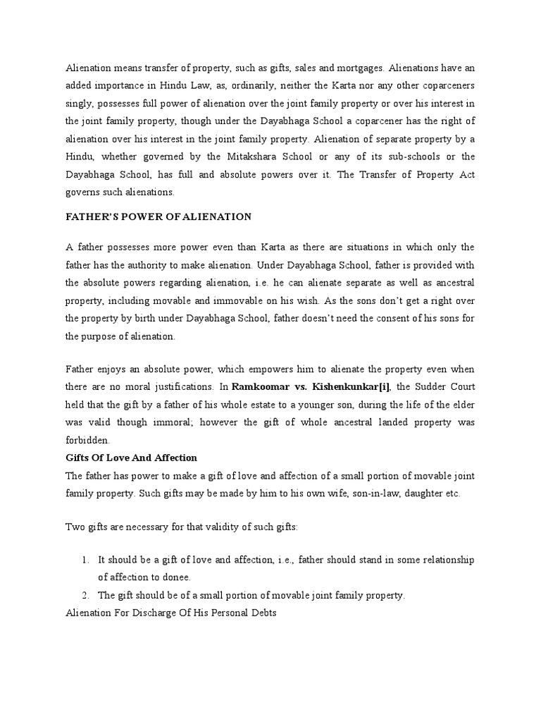 Alienation of JHF Property | PDF | Concurrent Estate | Property