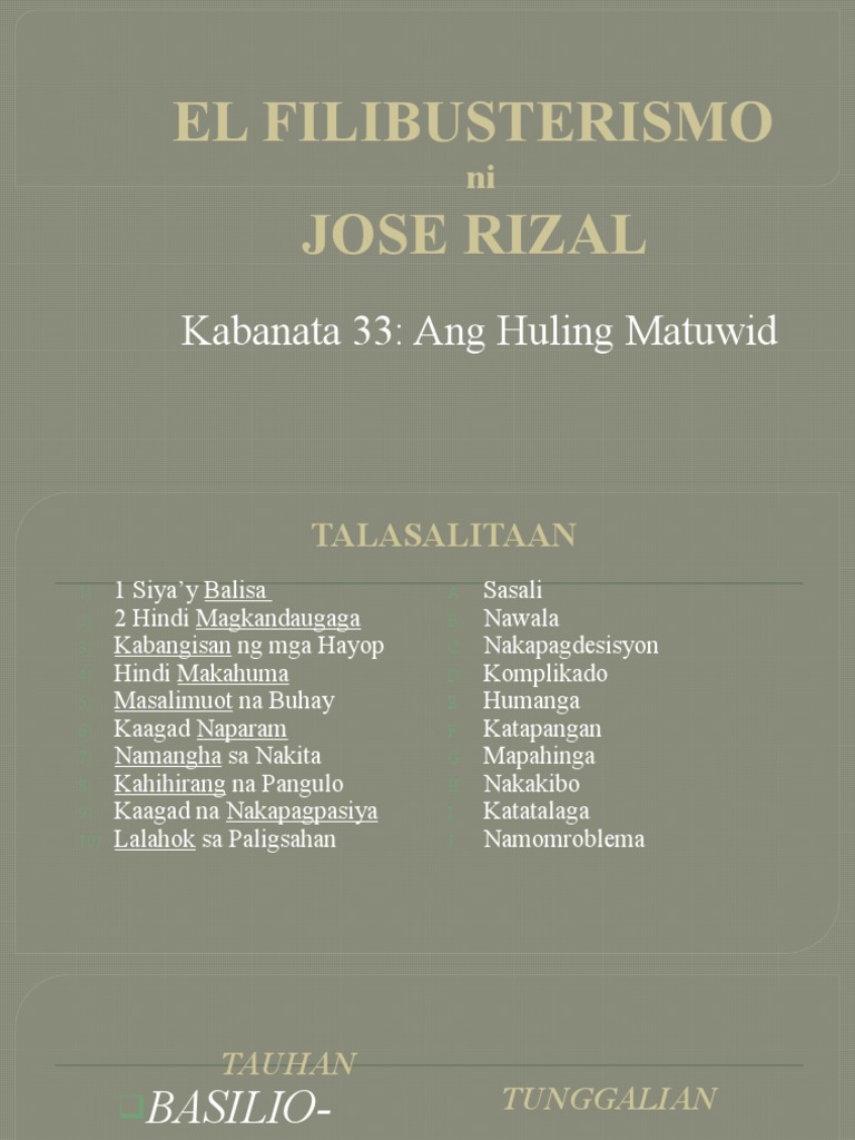 El Filibusterismo Kabanata 33 | PDF