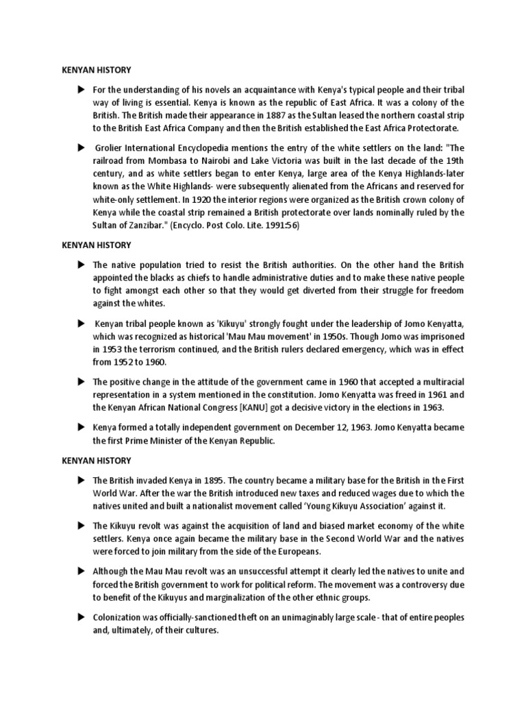 Kenya's Colonial History and Culture | PDF | Kenya | East Africa