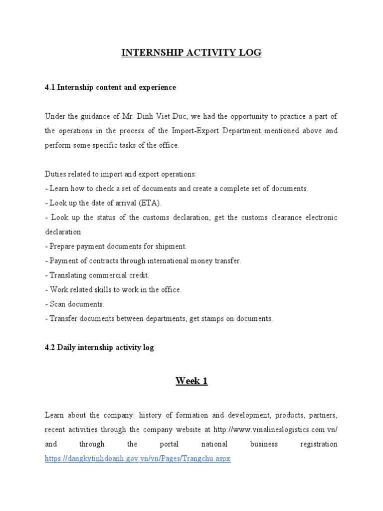Internship Activity Loggggggggggg | PDF | Customs | Economies