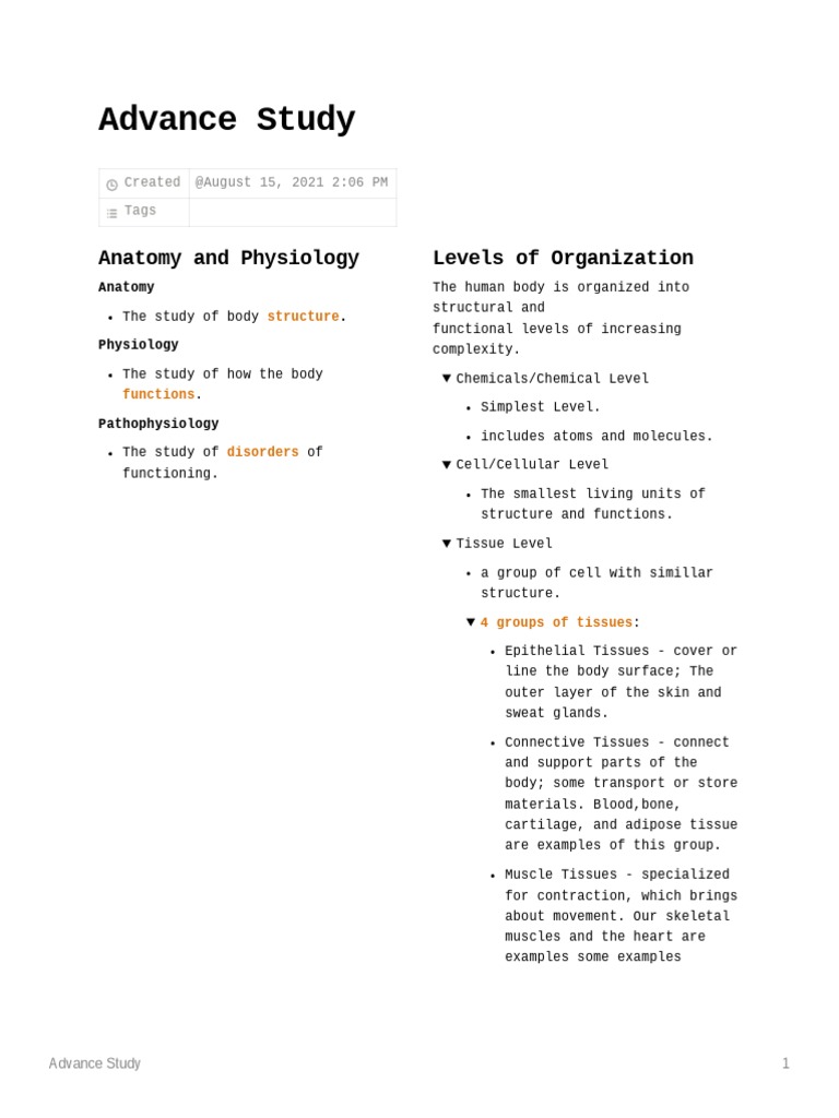 Anatomy and Physiology Intro. | PDF | Human Body | Anatomy