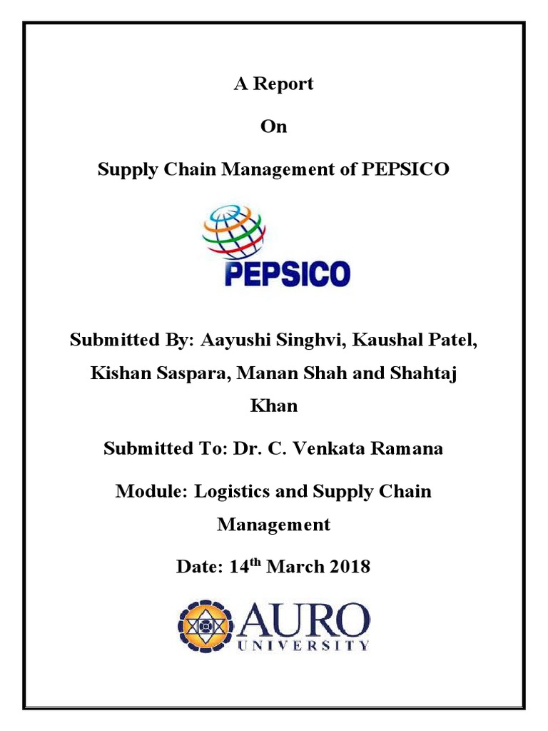 SCM in Pepsico PDF | PDF | Pepsi Co | Coca Cola