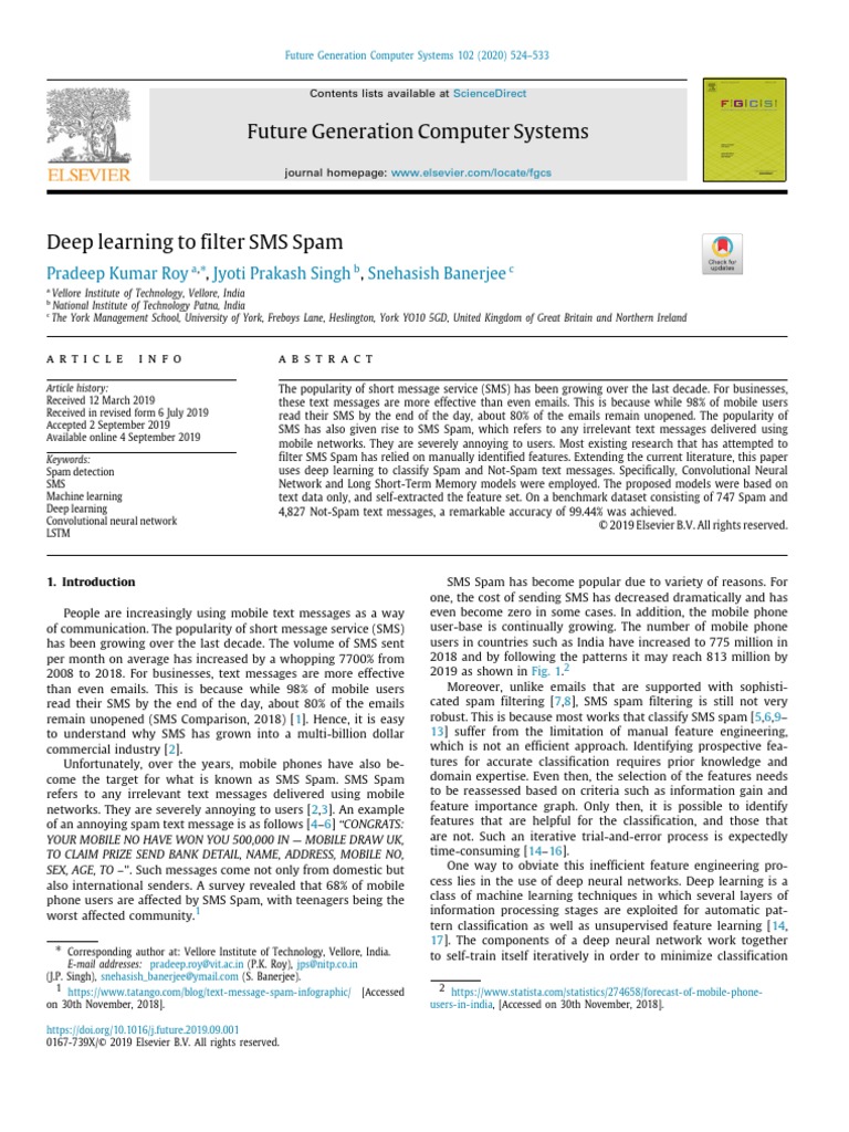Future Generation Computer Systems: Pradeep Kumar Roy Jyoti Prakash ...