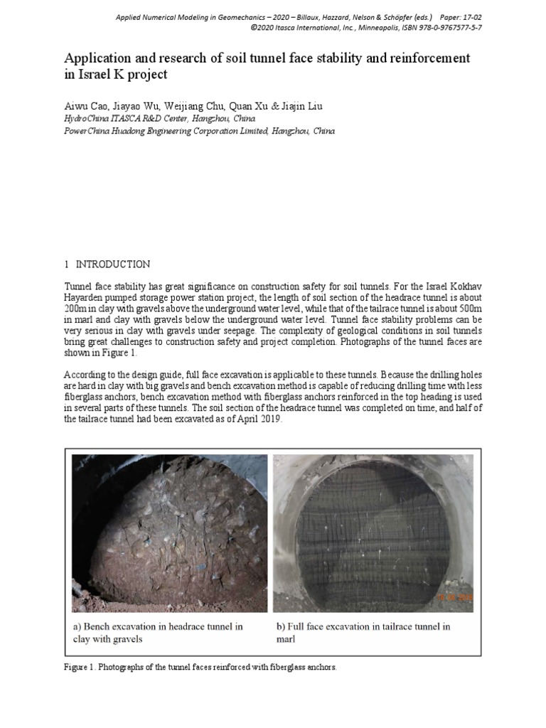 Application and Research of Soil Tunnel Face Stability and ...