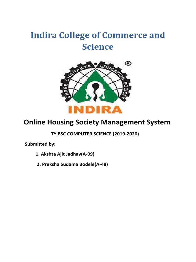 Online Housing Society Management System | PDF | Operating System ...