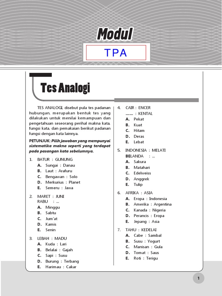 Modul Tpa | PDF