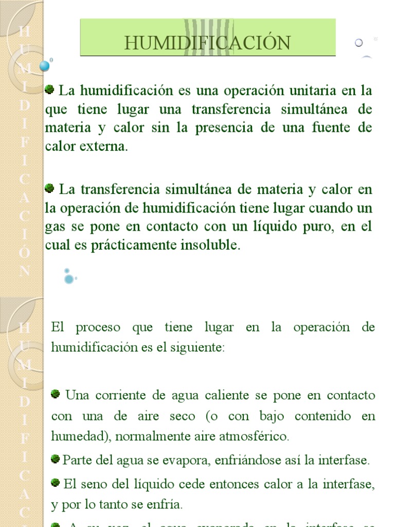 HUMIDIFICACIÓN | PDF | Humedad | Temperatura