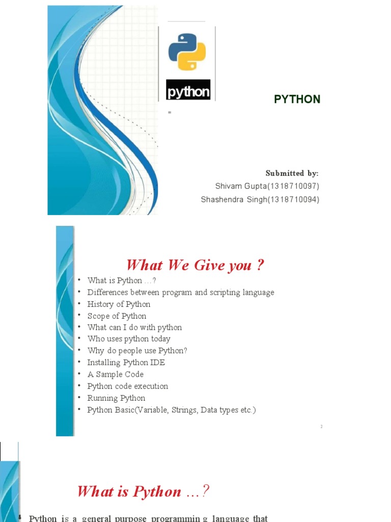 Python | PDF | Python (Programming Language) | Scripting Language