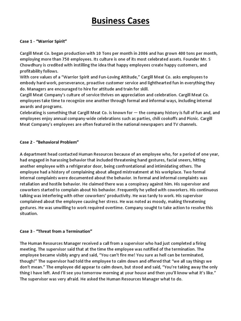 Business Case | PDF | Business | Employment