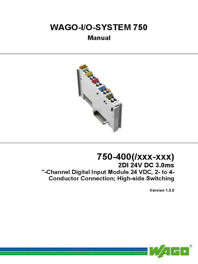 Wago-I/O-System 750: 750-400 (/XXX-XXX) | PDF | Programmable Logic ...