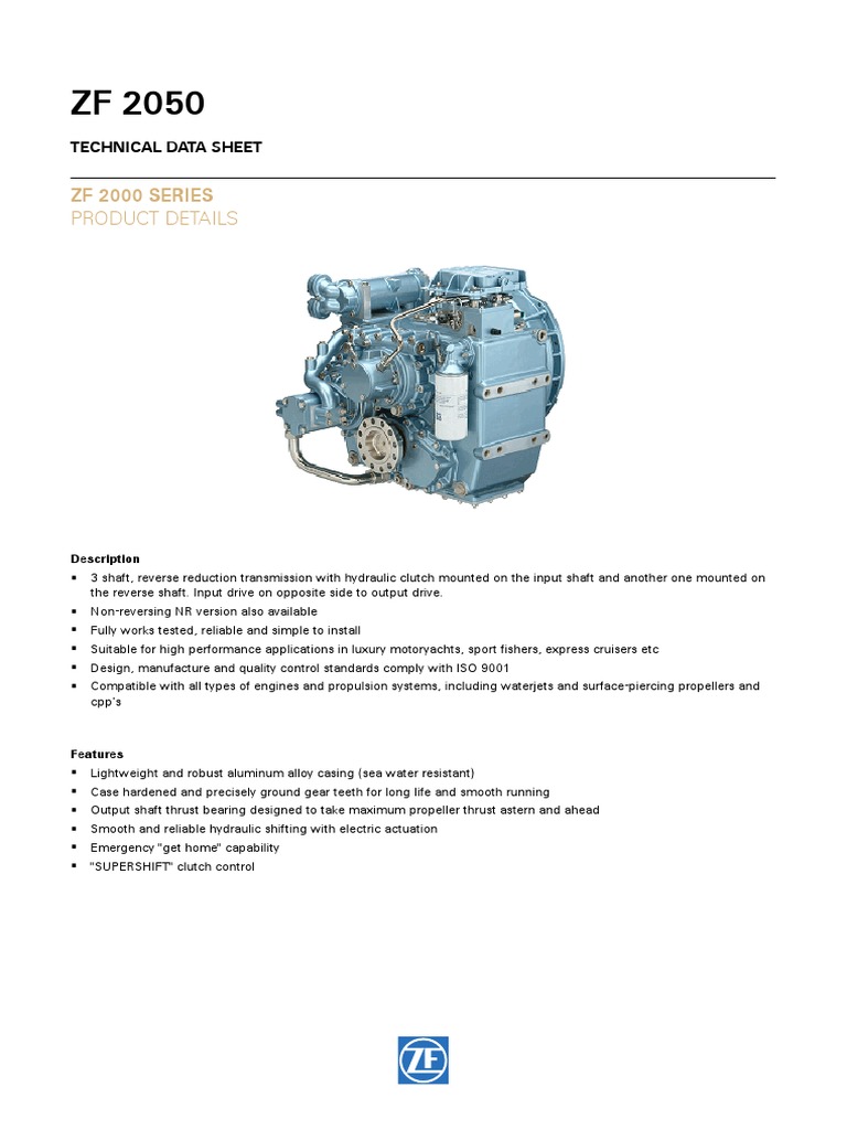 ZF 2000 Series: Product Details | PDF | Transmission (Mechanics ...