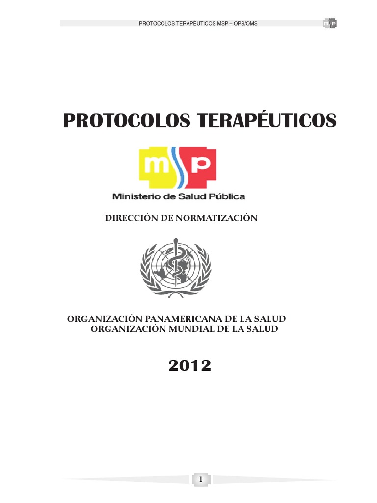 Libro Protocolos Terapéuticos Corregidos MSP | PDF | Medicamentos con receta | Ciencias de la Salud