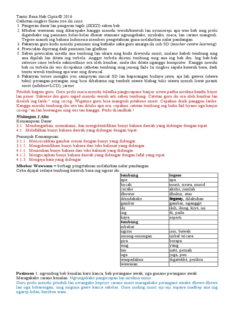 Sinau Yoo 1 Pagi | PDF