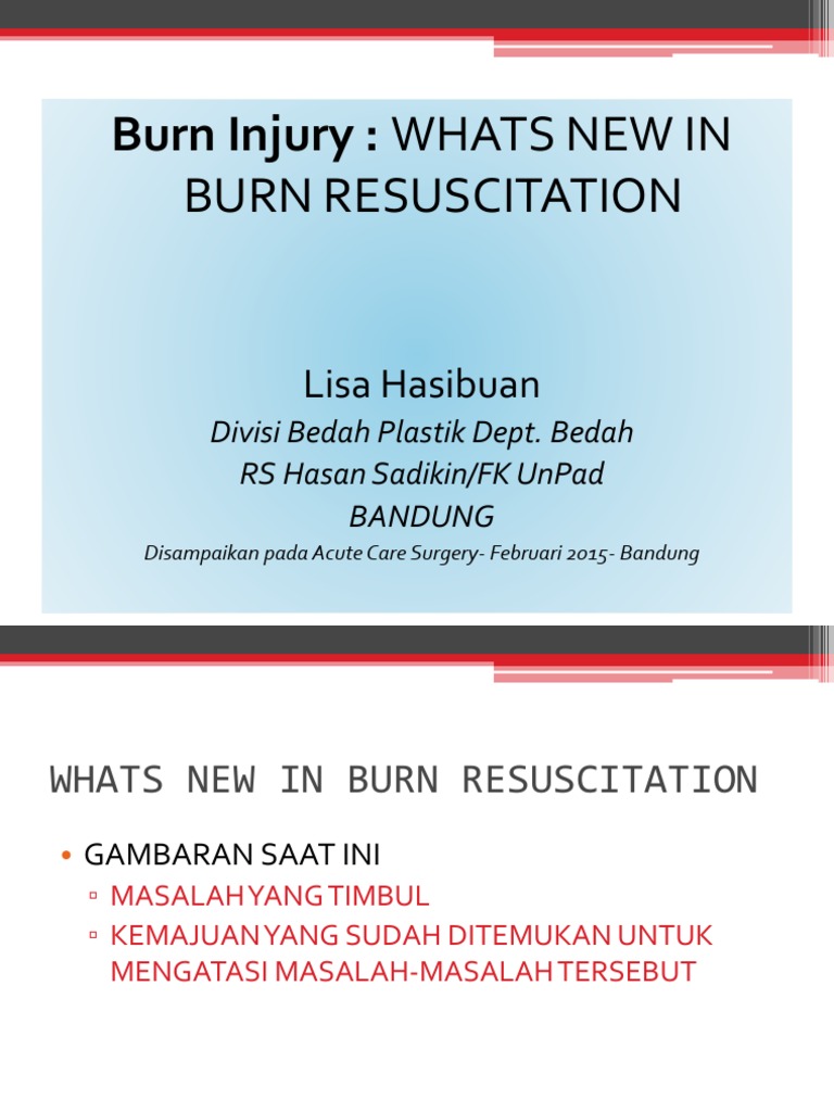 Burn Injury Resuscitation | PDF