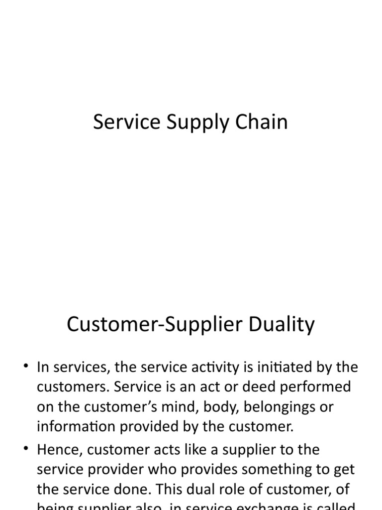 8-SOM-Service Supply Chain | PDF | Outsourcing | Supply Chain