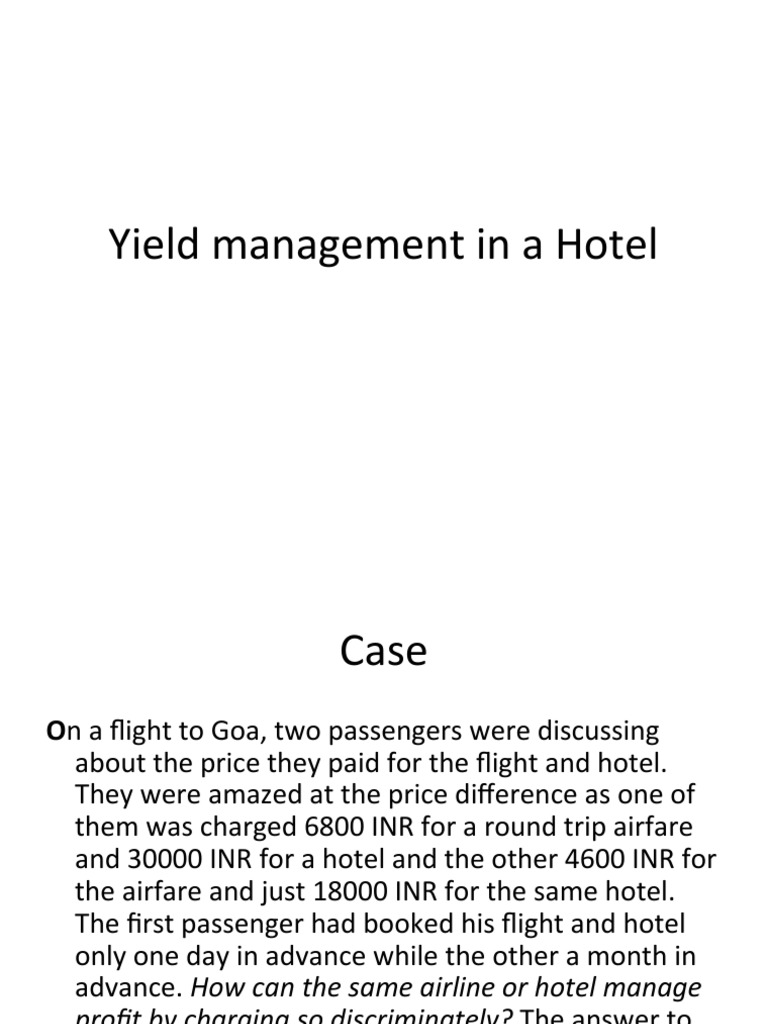 Yield Management Strategies for Hotels | PDF | Demand | Business Process