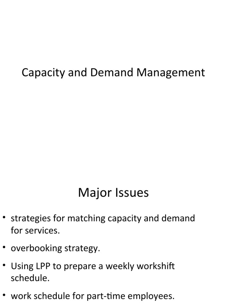 Capacity and Demand Management Strategies | PDF | Demand | Business
