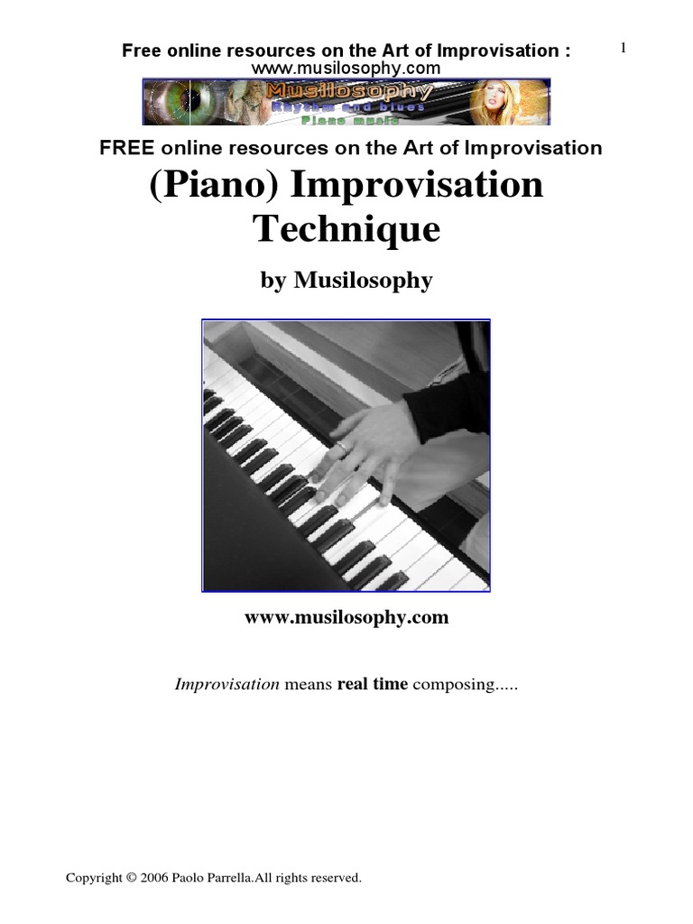 (Piano) Improvisation Technique: by Musilosophy | PDF | Chord (Music ...