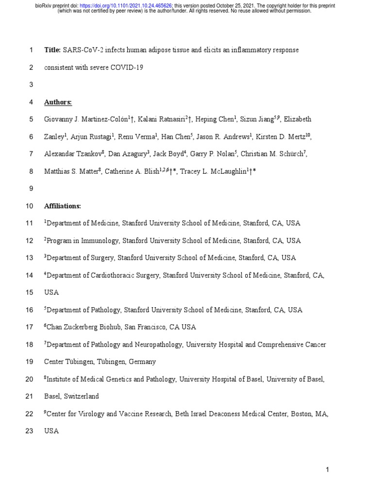 Fat Study | PDF | Inflammation | Adipose Tissue