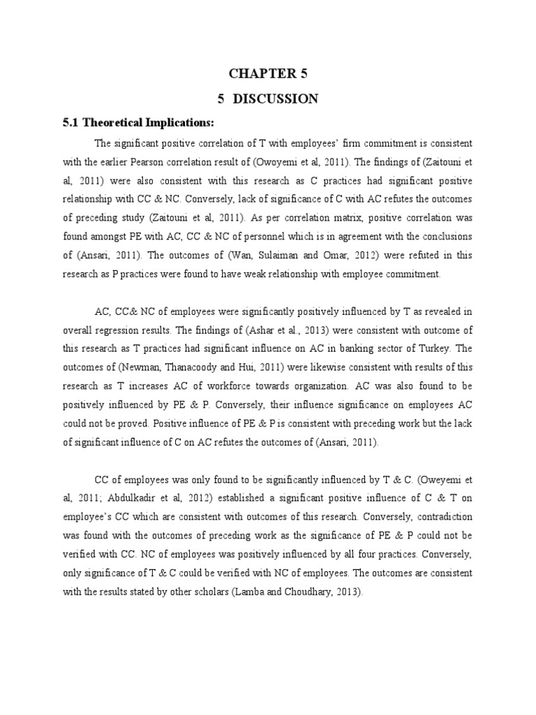 Discussion and Conclusion | PDF | Human Resource Management | Human Capital