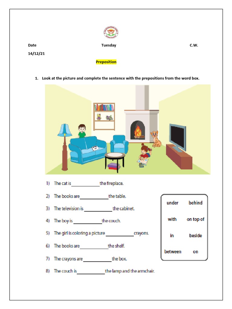 Preposition Grade 1 | PDF