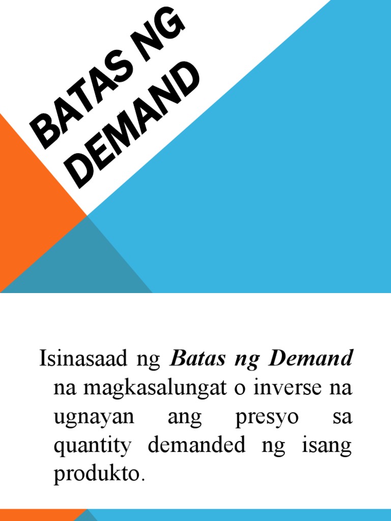 Batas NG Demand | PDF