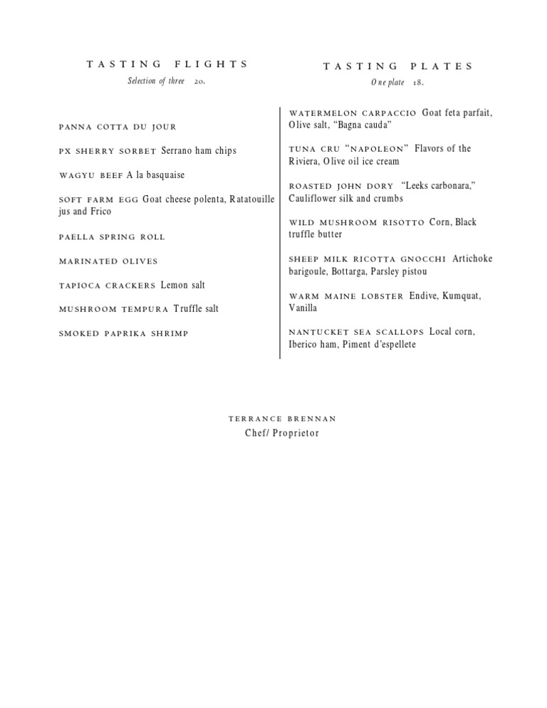 Menu Tasting Flights | PDF