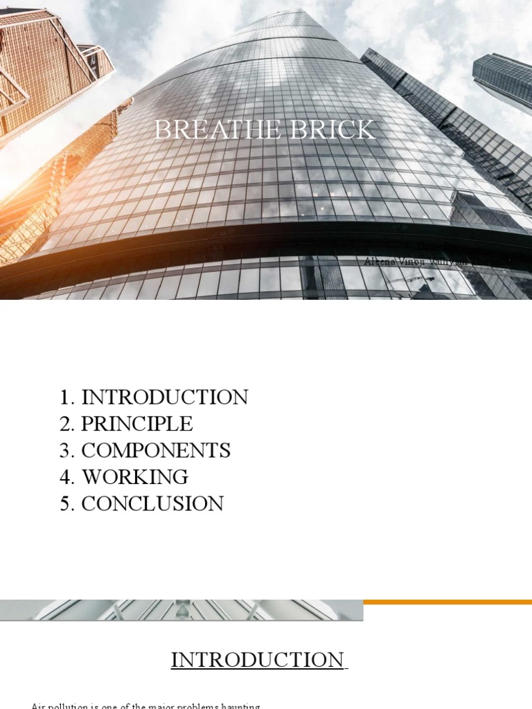Breathe Brick: Done By: Aleena Vinoji Valliyam Thadathil | PDF ...