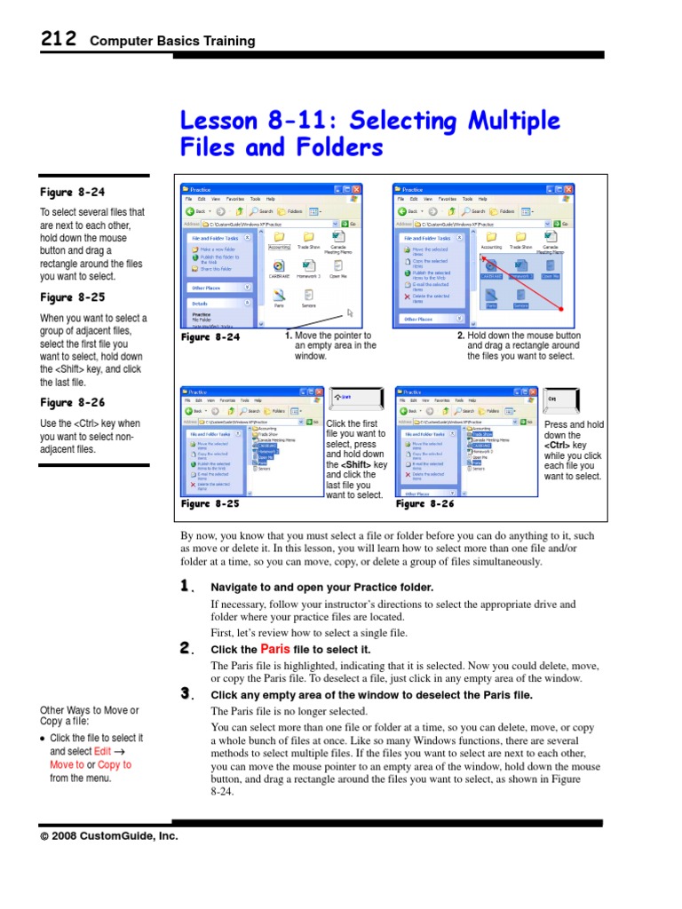 Computerbasics Selectingitems | PDF | Button (Computing) | Computer File