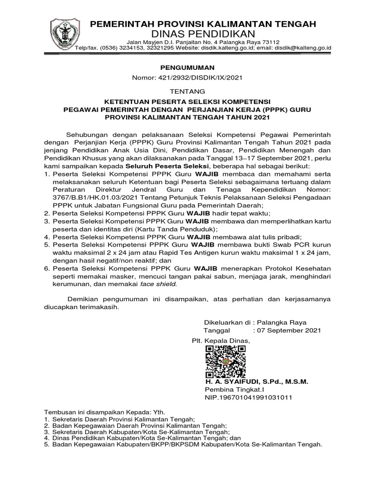 Pengumuman PPPK 2021 | PDF | Karier & Perkembangan