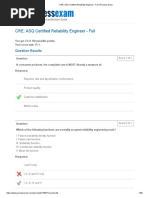 Certified Reliability Engineer WRW | PDF | Reliability Engineering | Analysis