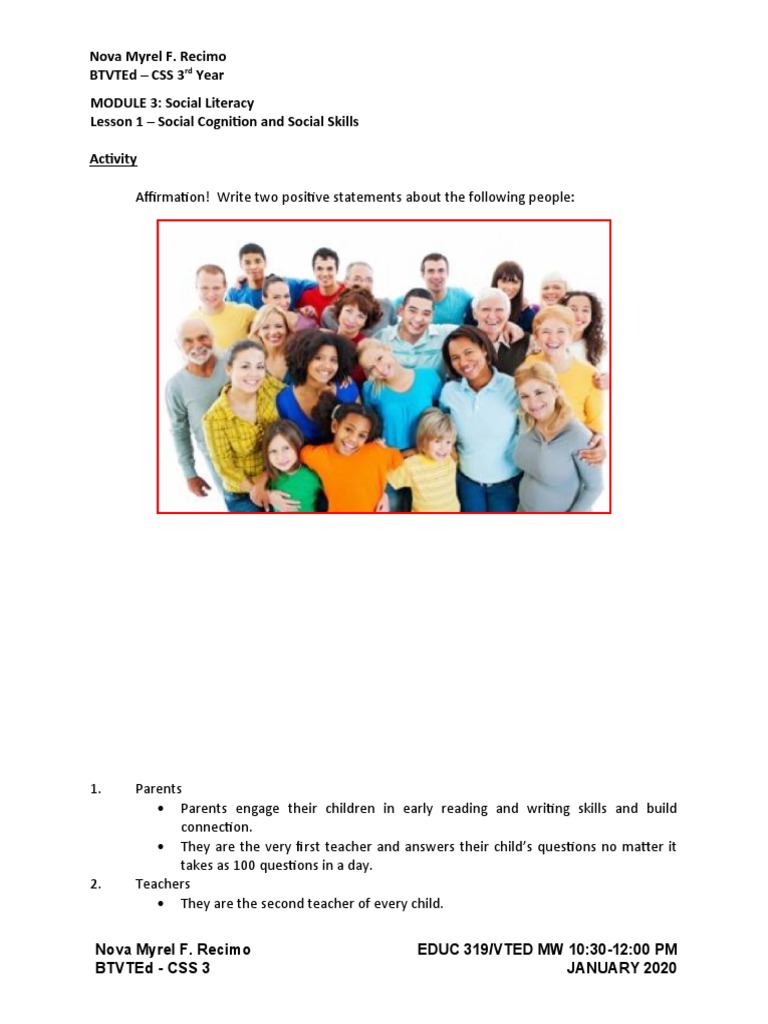 21st Century Skills Module - 3.lesson-1 | PDF | Teachers | Psychological Concepts