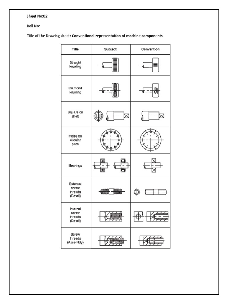 Sheet No:02 Roll No: Title of The Drawing Sheet:: Conventional ...