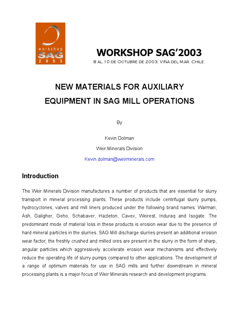 New Material For Auxiliary Equipment | PDF | Cast Iron | Alloy