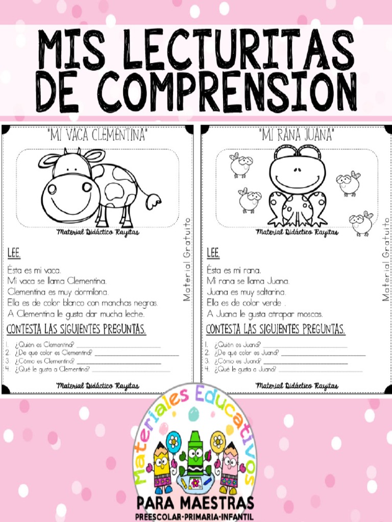 Mis Lecturitas de Comprensión Lectora Por Materiales Educativos ...