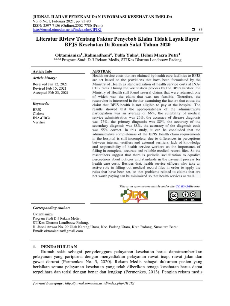 Faktor Penyebab Klaim BPJS Tidak Layak | PDF | Health Care | Public Sphere