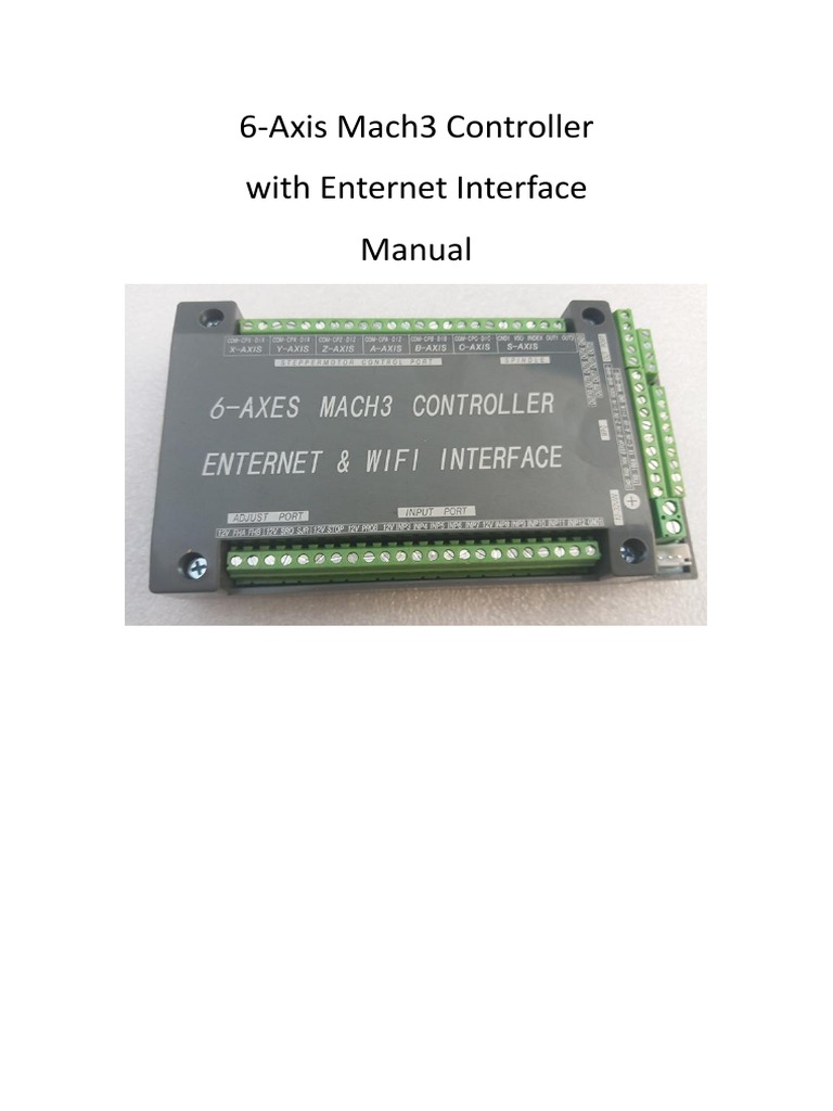 6-Axis Mach3 Controller With Enternet Interface Manual | PDF ...