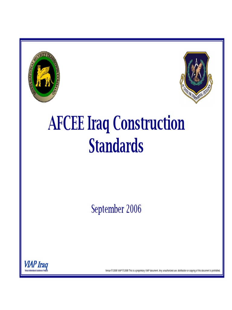 AFCEE Iraq Construction Standards Final-06SEP | PDF | Electrical Wiring ...