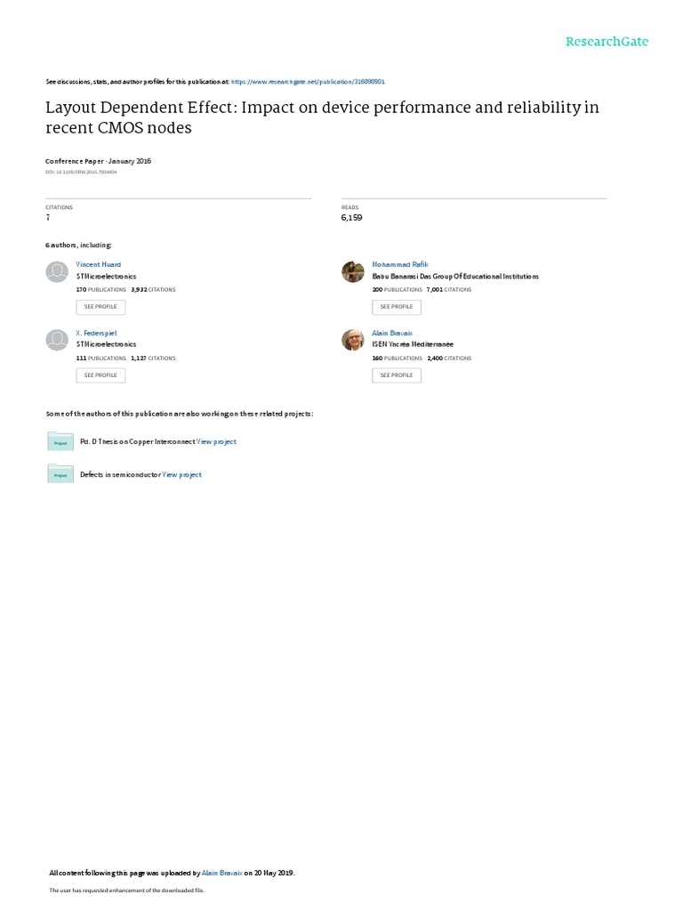 Layout Dependent Effect: Impact On Device Performance and Reliability ...