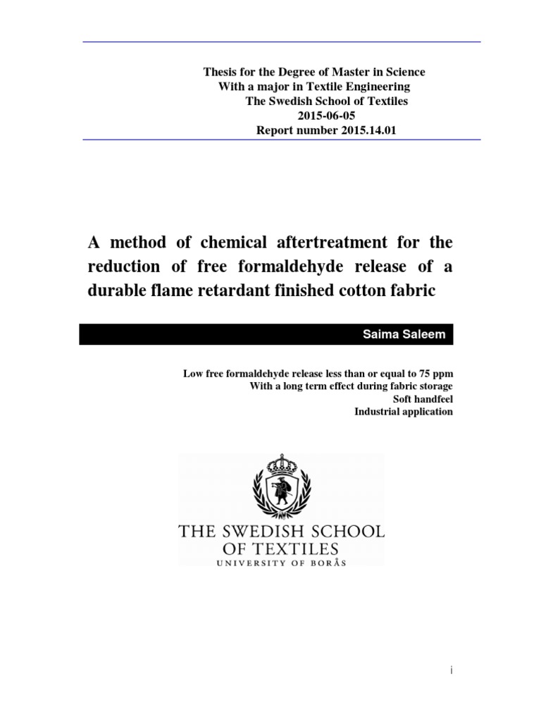 Full Text 01 | PDF | Formaldehyde | Textiles