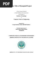 Mini Project Synopsis Format | PDF | Design | Written Communication